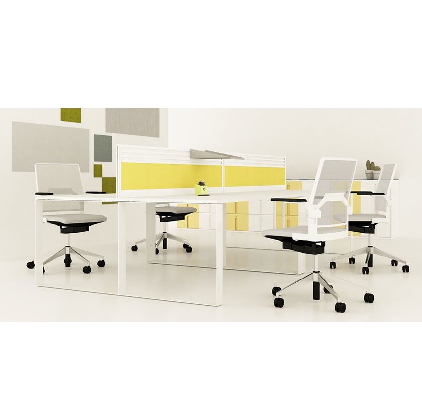 PARIS Triple Tool Rail Desk Screen | Office Partitions