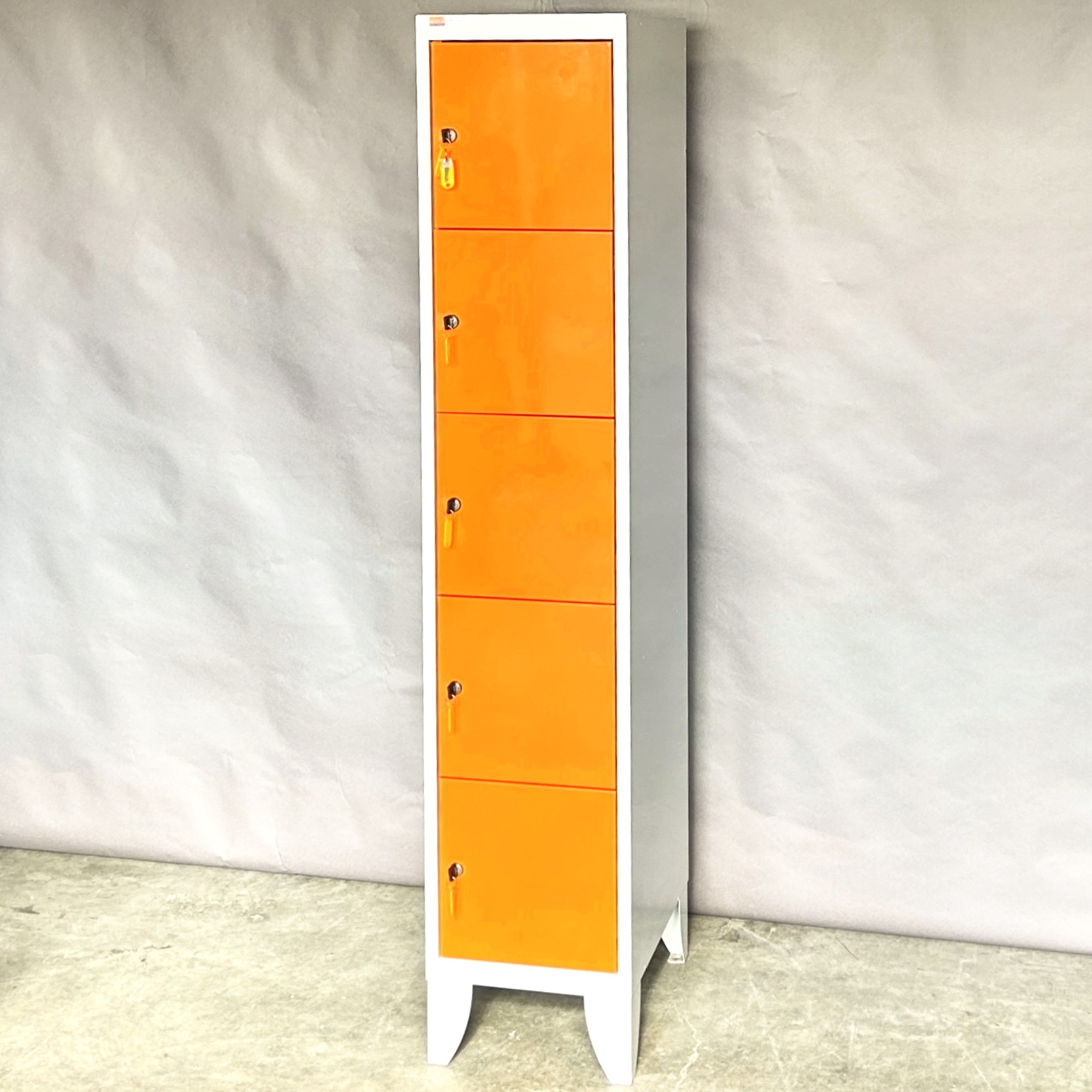 5 Door Storage Locker Orange 10040